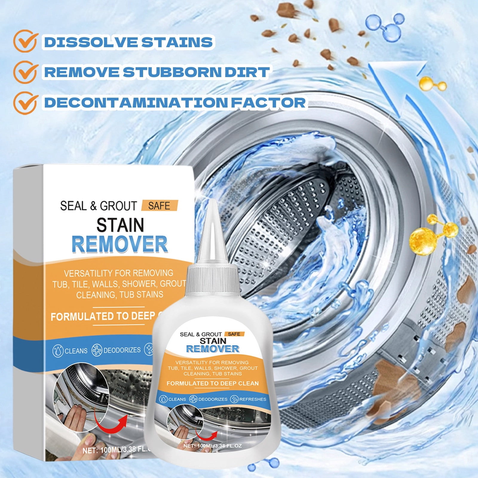 Mold Stain Cleaner Gel,3.3 Fl oz All-Purpose Gel for Home Use on ...