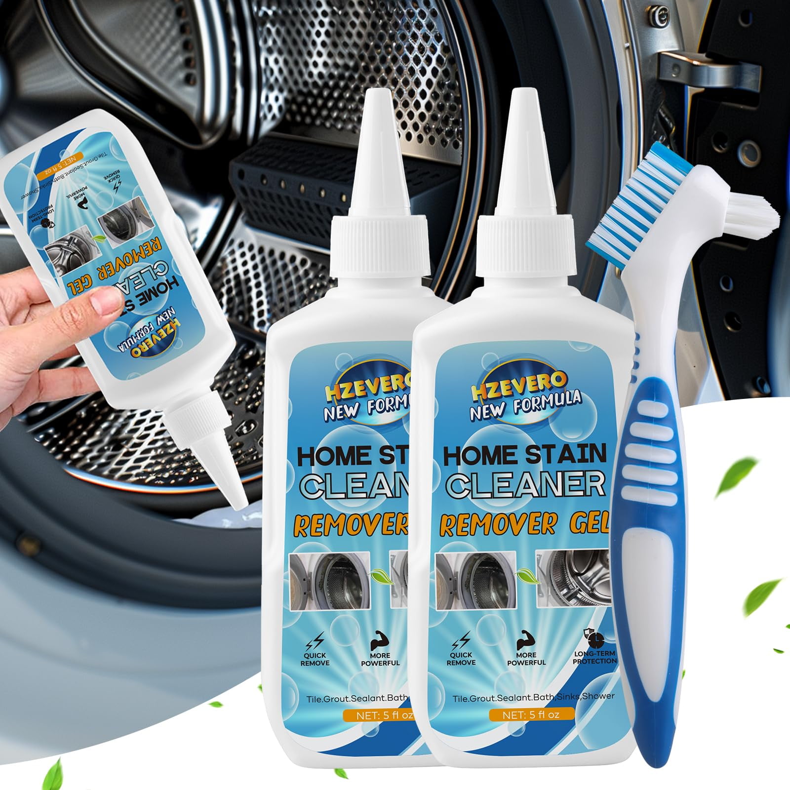 Mold Stain Remover Gel, Washing Machine Cleaner for Front Loader Washer ...