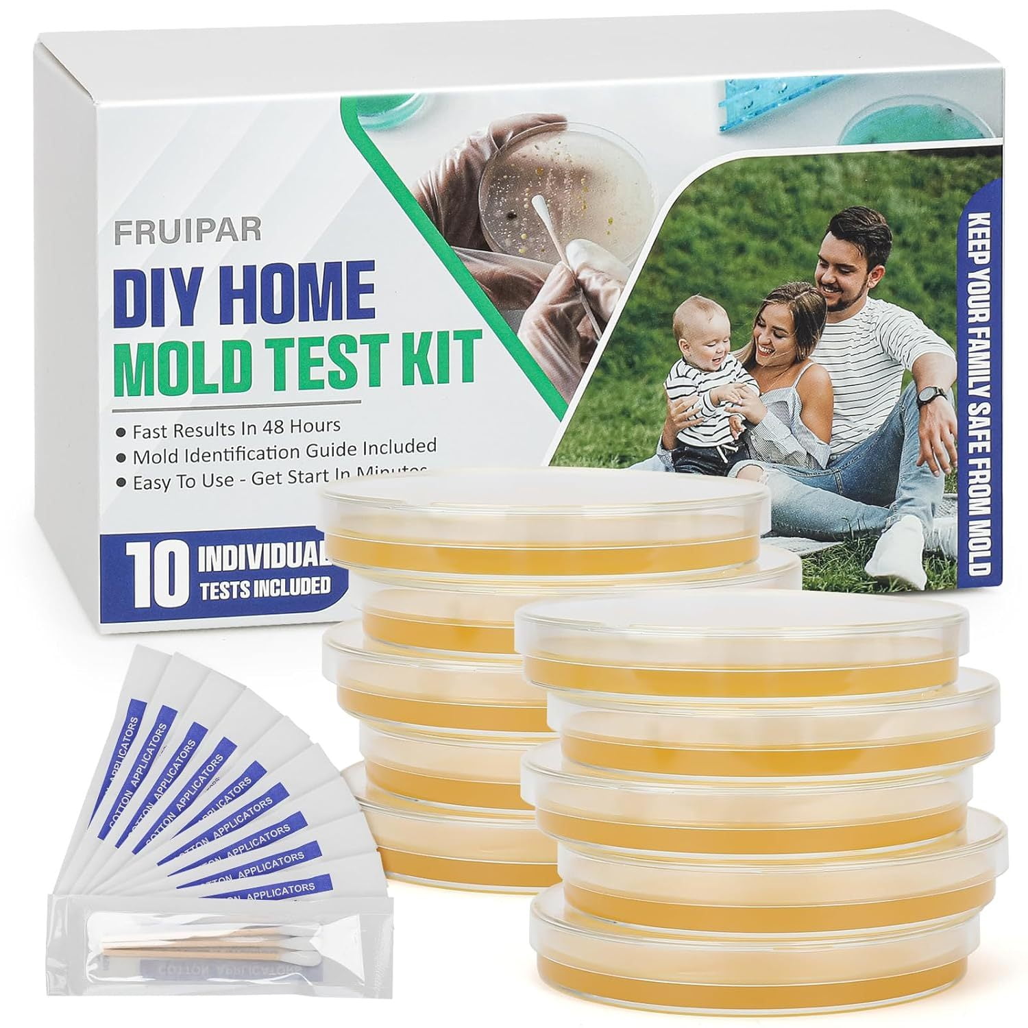 Mold Test Kit for Home, DIY at Home Mold Air Test with 10 Individual ...