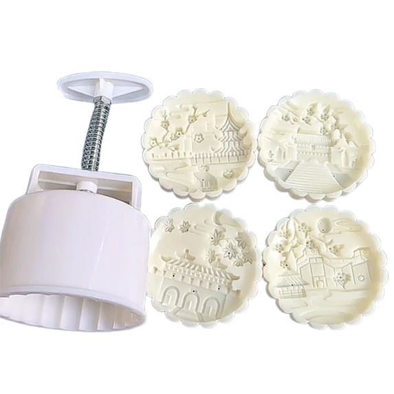 Mold Traditional Cake Making Tool for MidAutumn Festival Hand Pressure ...