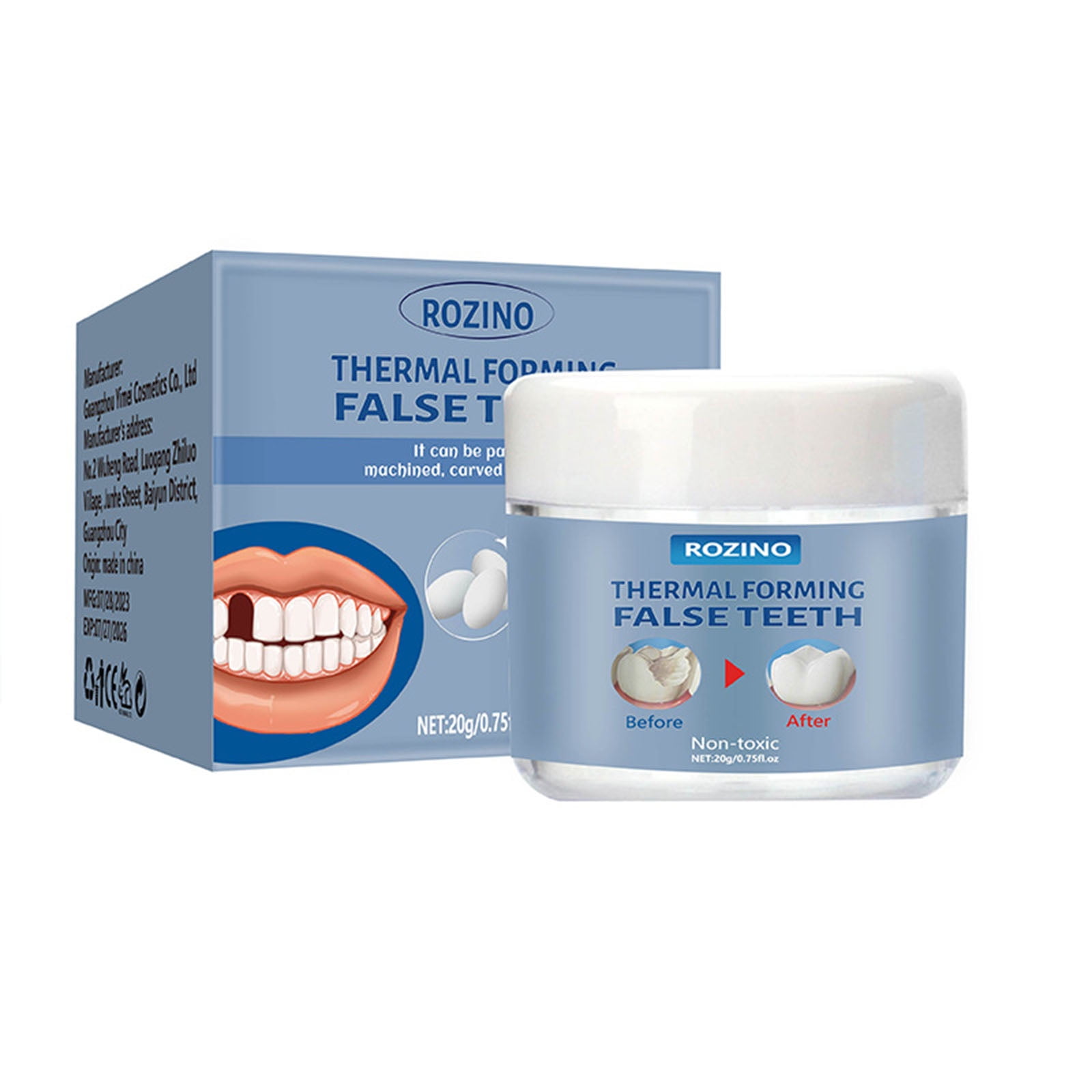 Moldable False Teeth, Tooth Repair Granules, Tooth Beads, Temporary ...