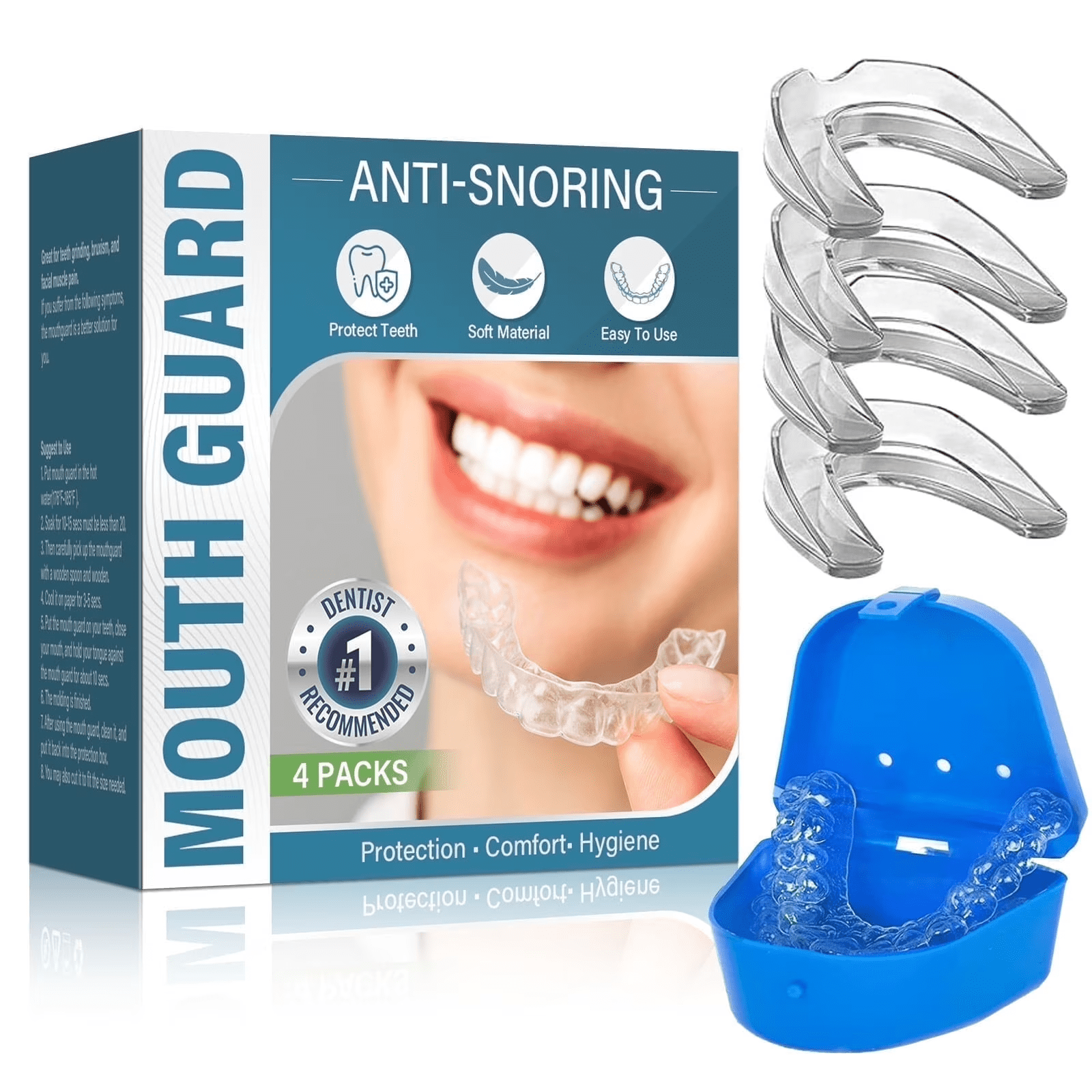 Moldable Mouth Guard for Teeth Grinding and Clenching Ultra-Thin Custom ...