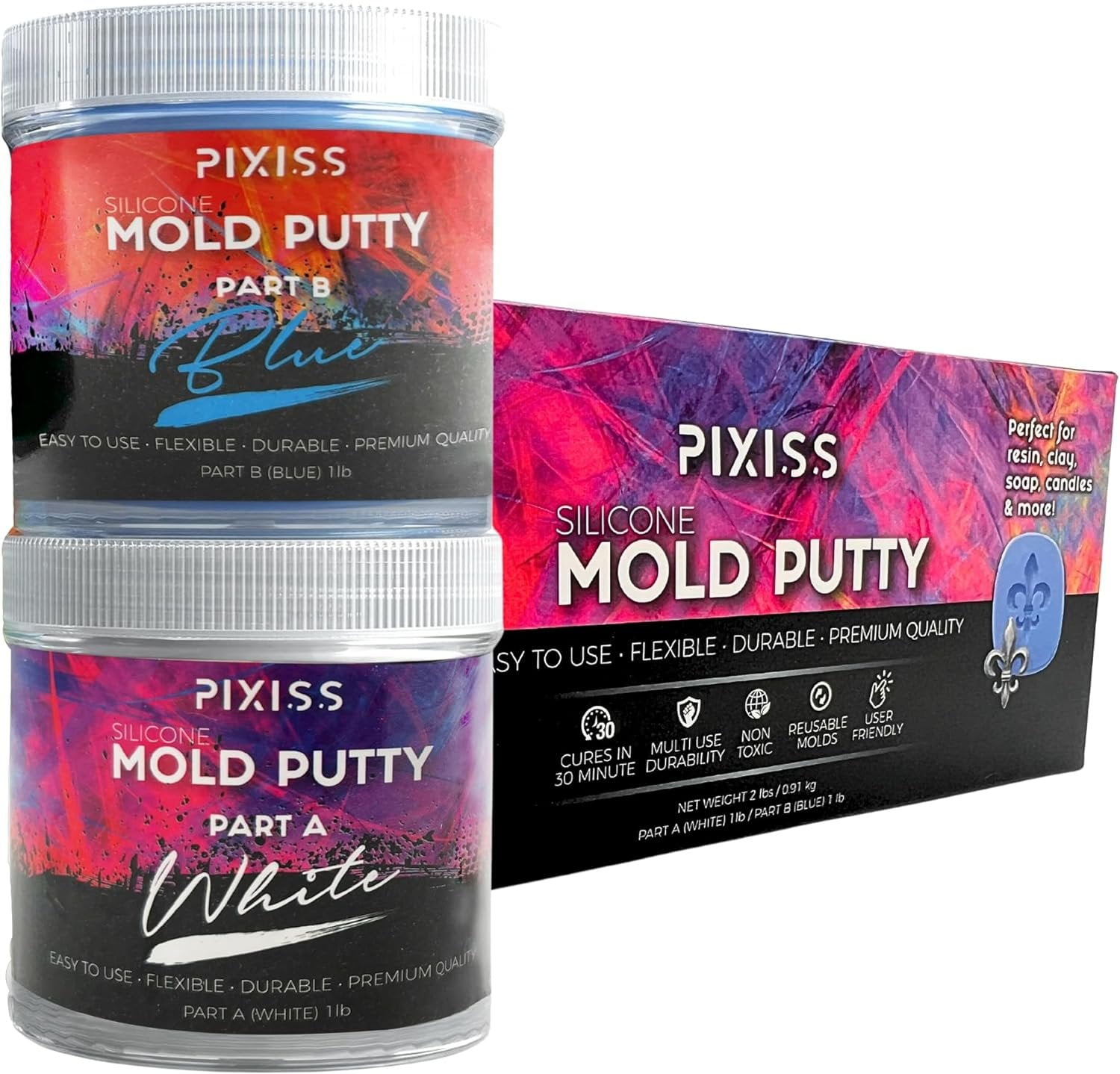 Moldable Putty 2 Lbs Silicone Mold Making Kit For Creating Casting moldable-putty-2-lbs-silicone-mold-making-kit-for-creating-casting