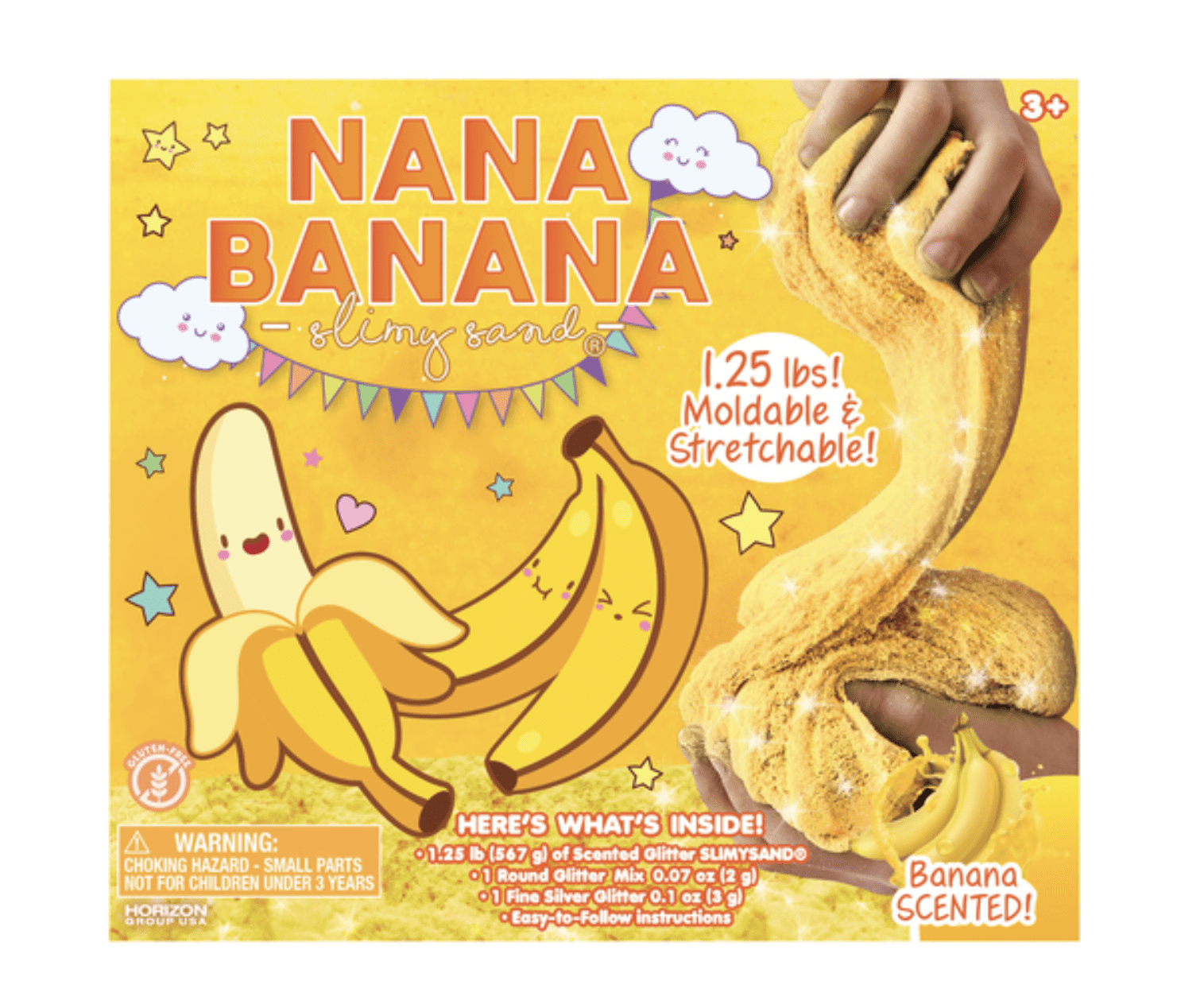 Moldable and Stretchable Scented Slimy Sand - Nana Banana Slime with ...