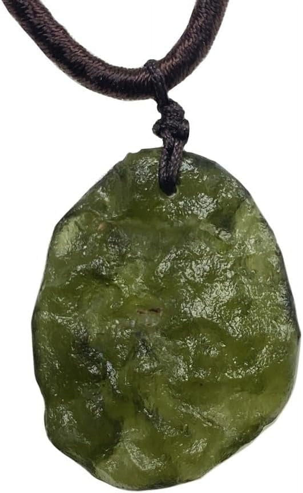 Moldavite Necklace,Raw Meteorite Crystal,Irregular Tektite Healing ...