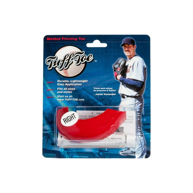 Molded Tuff Toe Pitching Cleat Guard -Red Right - Walmart.com