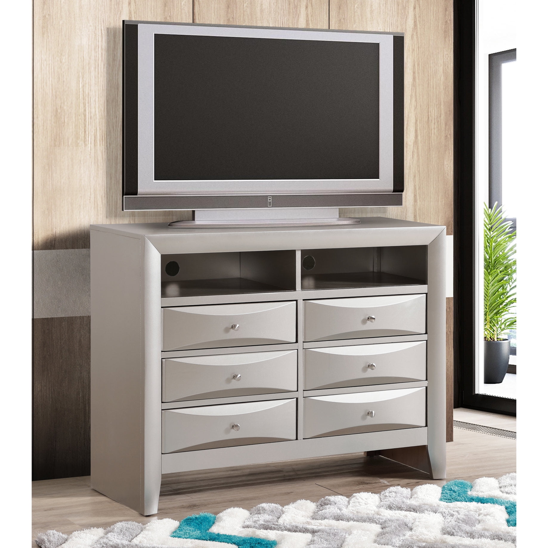 Molded resin drawer fronts, real wood veneers | Fully assembled modern ...