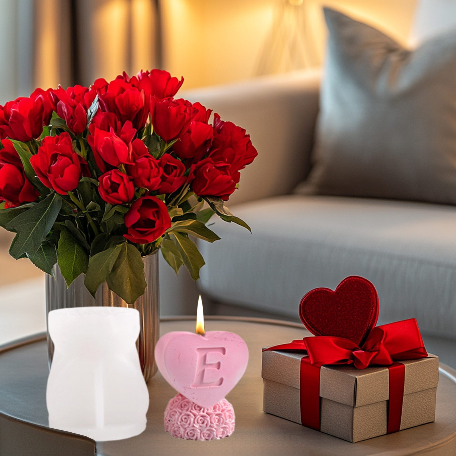 Moldes para San Valentín, moldes para velas de rosas, moldes de silicona para velas, moldes de ...