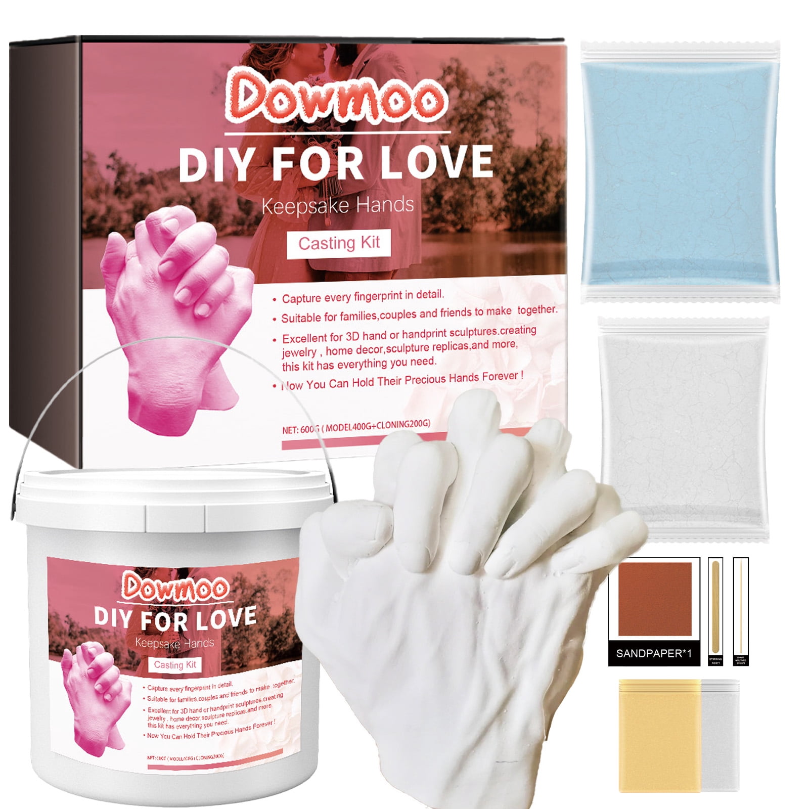 Molding and Plaster Powder Set for 3D Casts of Adults, Children & Baby ...