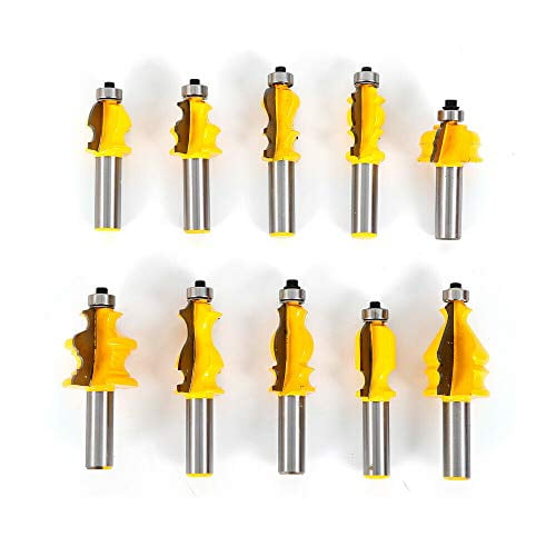 Molding Router Bit Set, 10 pcs Architectural Specialty Molding Router ...