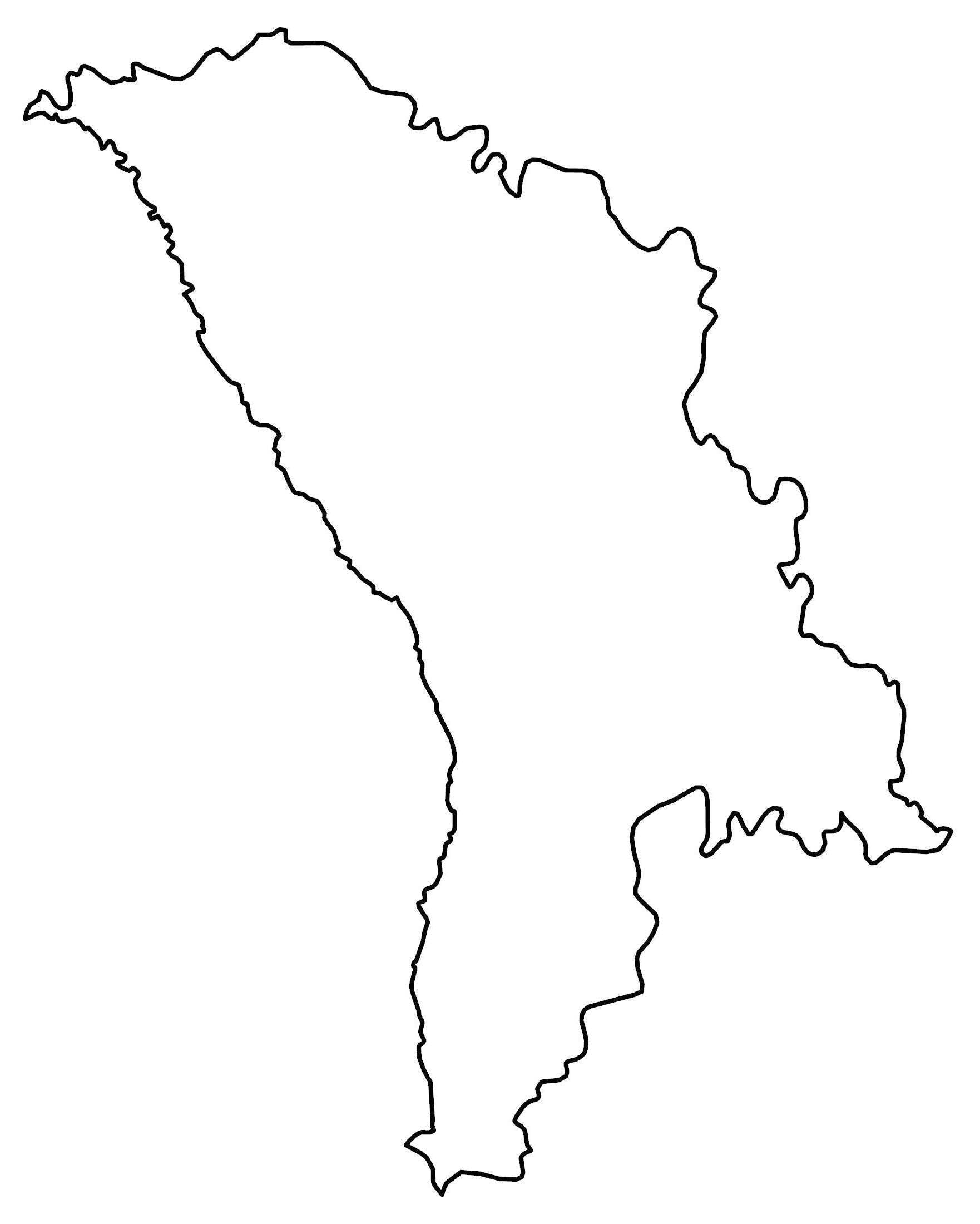 Moldova Blank Outline Map GLOSSY POSTER PICTURE PHOTO PRINT BANNER ...