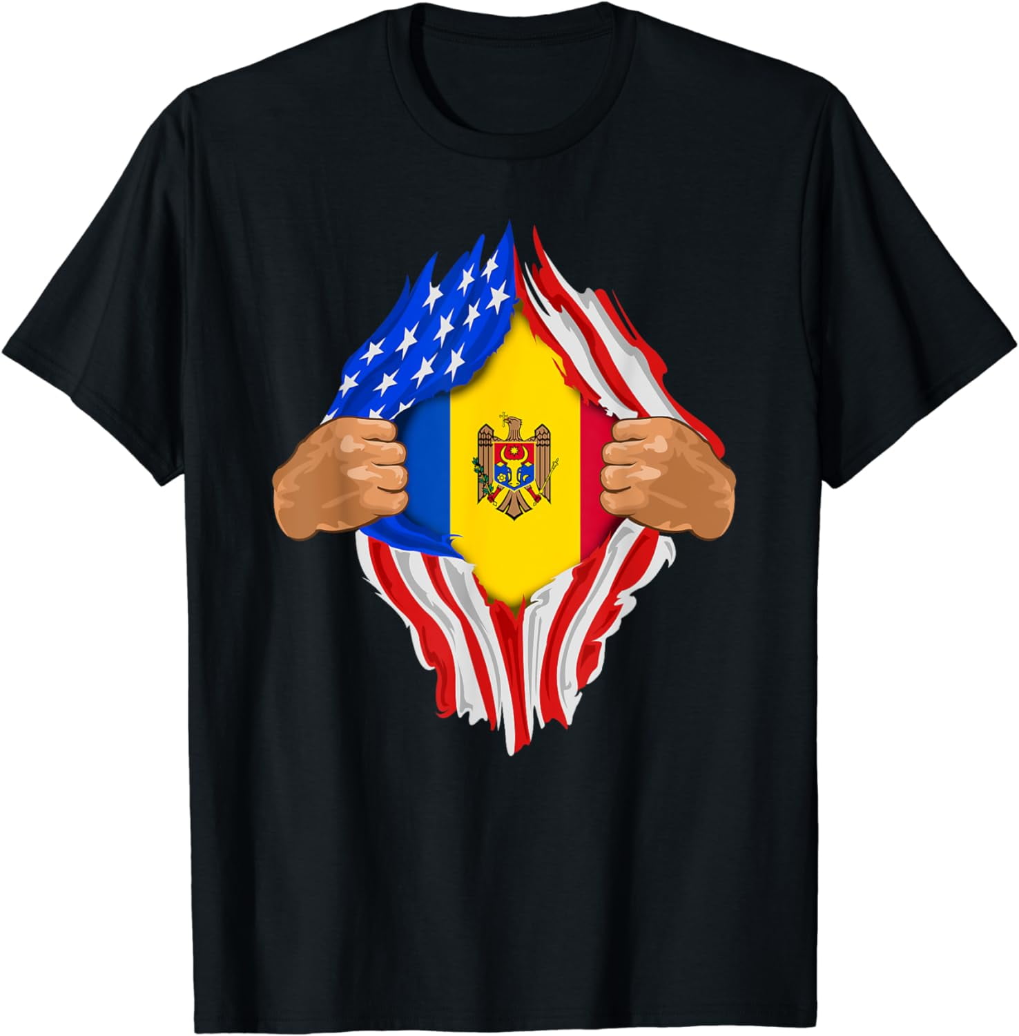 Moldovan Blood Inside Me T-Shirt | Moldova Flag Gift - Walmart.com