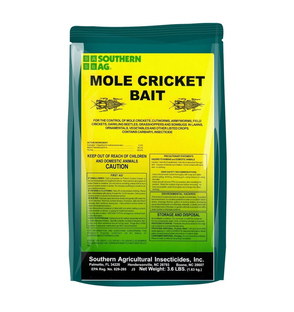 Mole Cricket Bait - Controls Insect Pests on Plants & Lawns - 3.6 lb ...