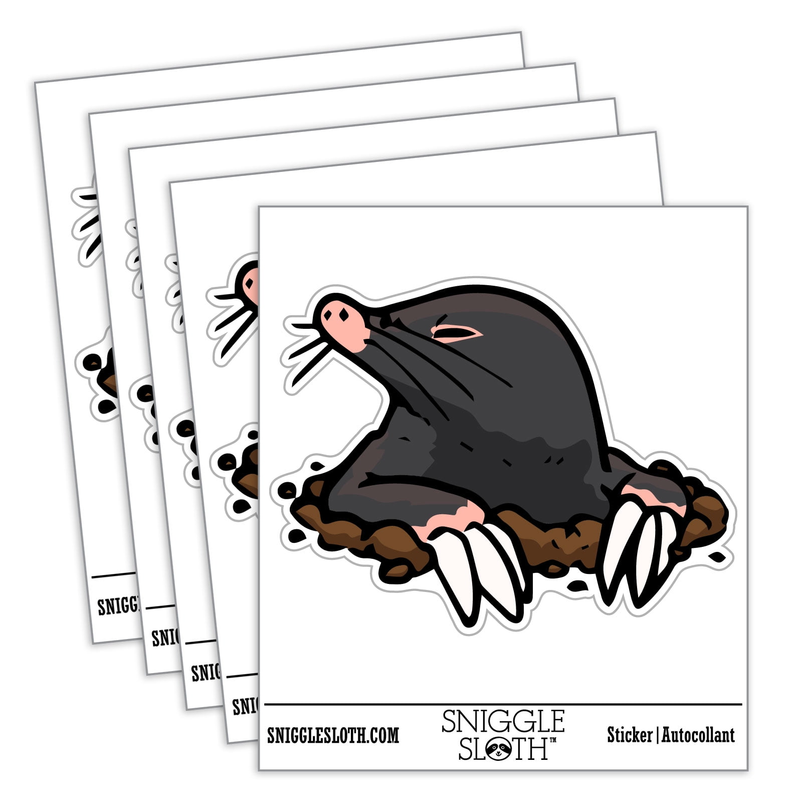 Mole Digging Mammal Popping Out of Hole Car Window Bumper Water Bottle ...