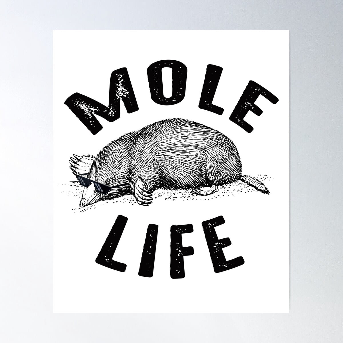 Mole Life Meme Poster Wall Art, Modern Wall Decor For Living Room ...