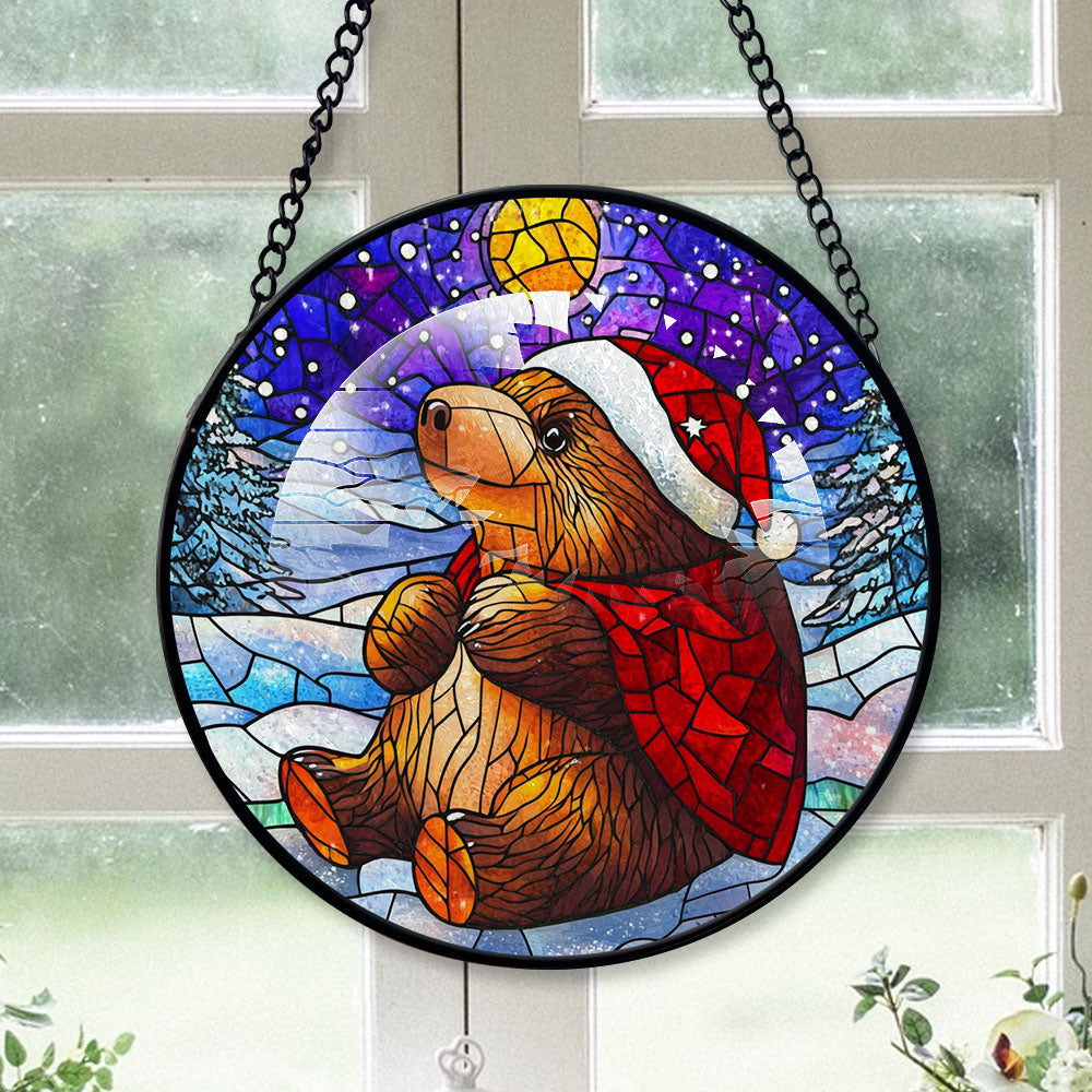 Mole Ornament Christmas 2025, Mole Stained Glass Window Hanging ...