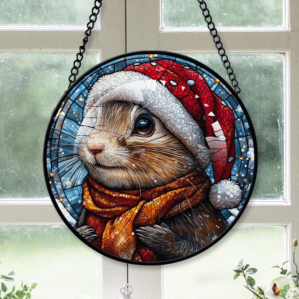 Mole Ornament Christmas 2025, Mole Stained Glass Window Hanging ...