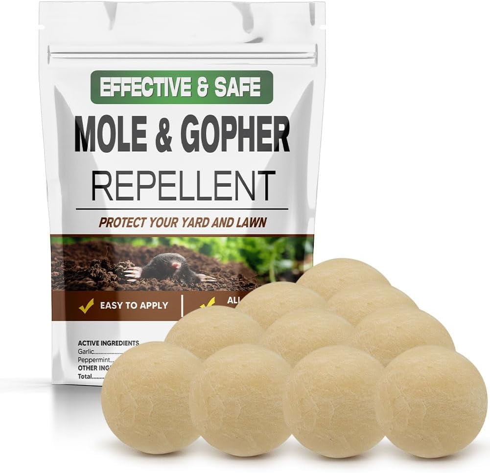 Mole Repellent, Outdoor Vole Repellent, Gopher Deterrent, Mole ...