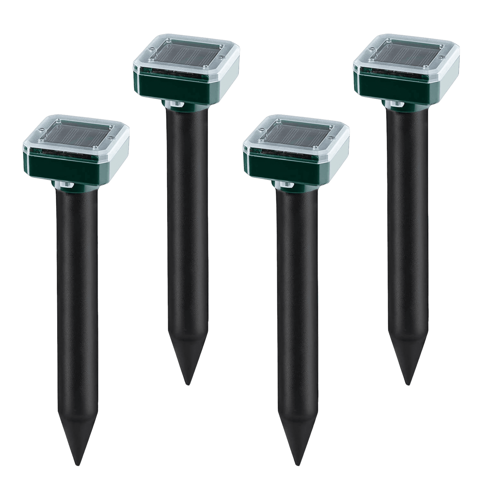 Mole Repellent Solar Powered, 4Pcs Waterproof Ultrasonic Repeller ...