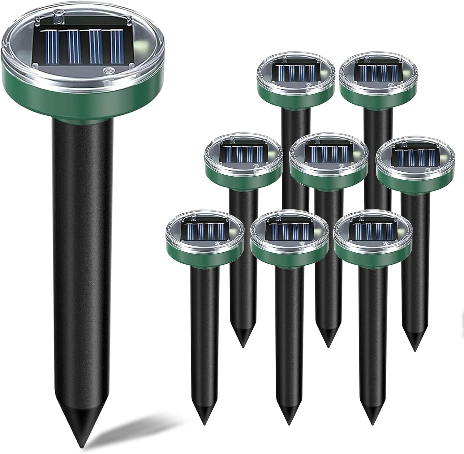 Mole Repellent Solar Powered 8 Pack Sonic Mole Deterrent Spikes,Snake ...