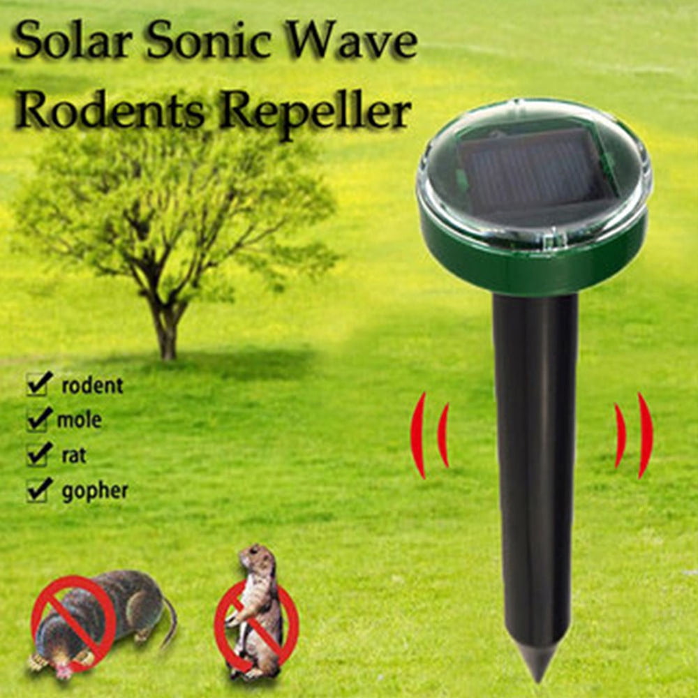 Mole Repellent Solar Powered - Ultrasonic Mole Repeller Vole Repellent ...