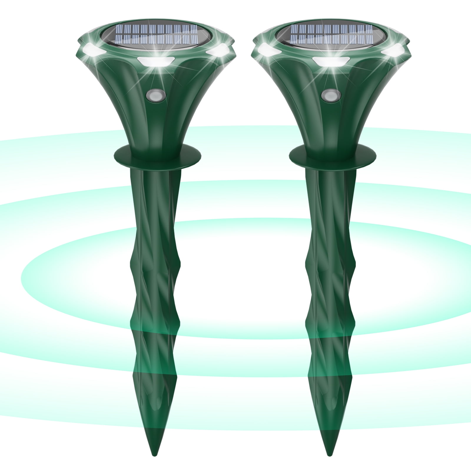 Mole Repellent Solar Powered for Lawn Ultrasonic Gophers Snake Voles ...