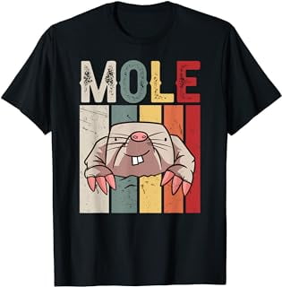 Mole Retro Mole Lover Mole Girl Mole Boy T-Shirt - Walmart.com