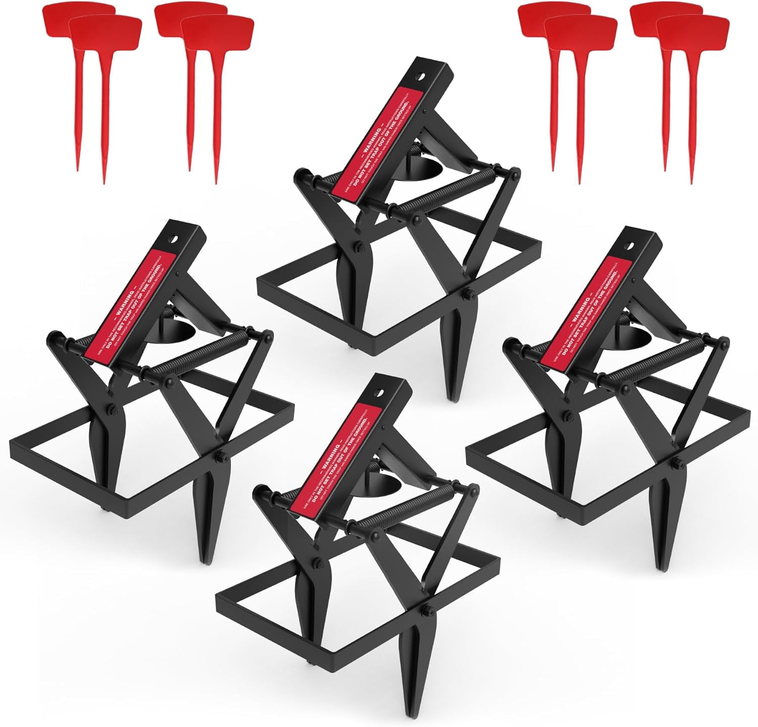 Mole Traps, Black Galvanized Steel Scissor Trap, Reusable Gopher Traps ...