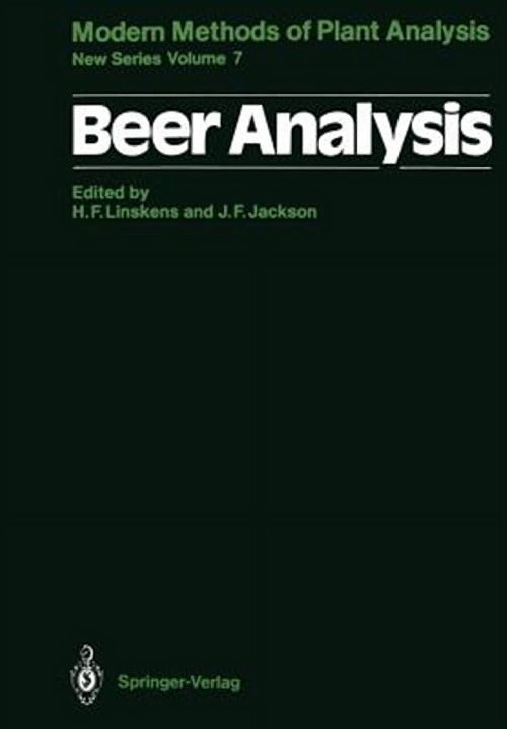 Molecular Methods of Plant Analysis: Beer Analysis (Paperback) - Walmart.com