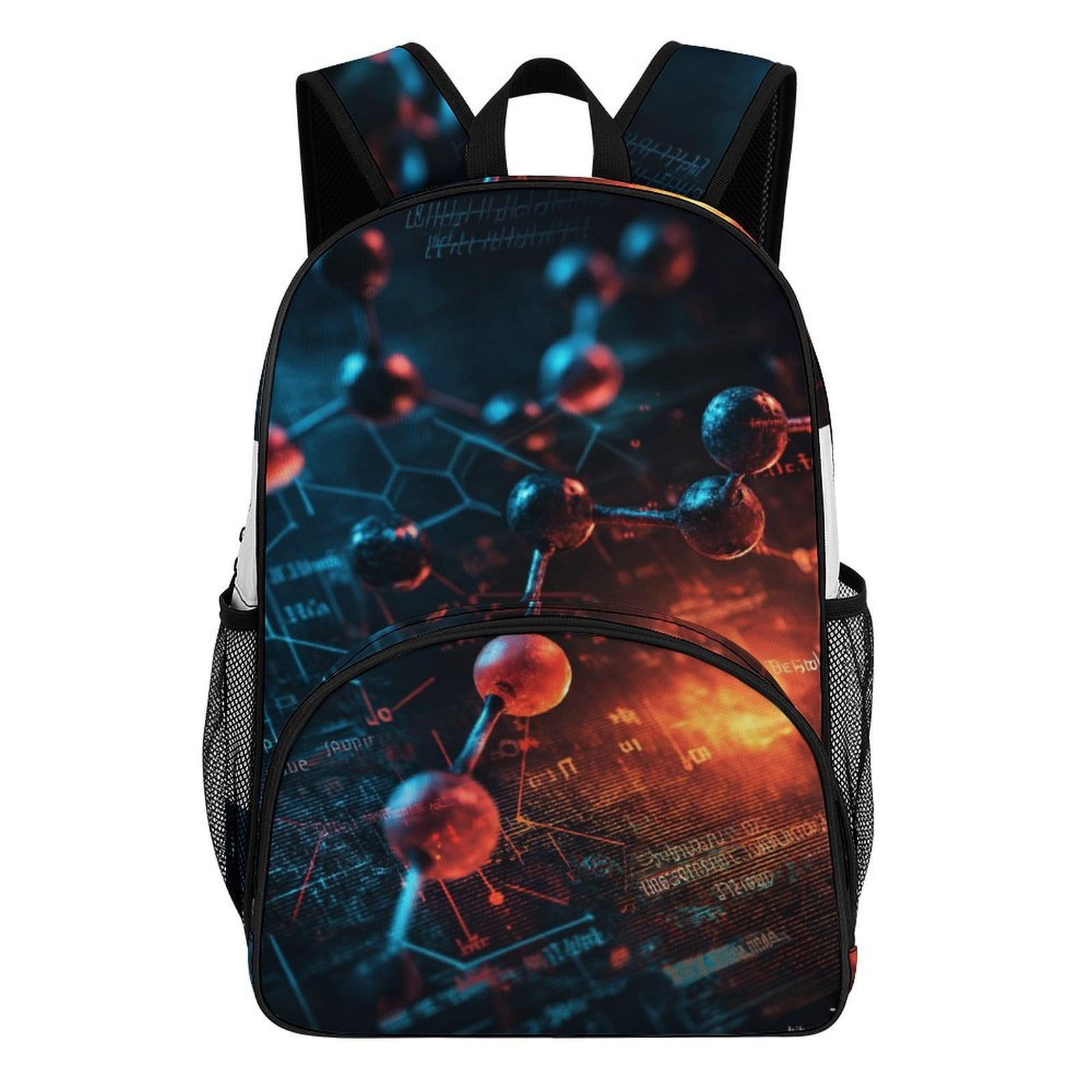 Molecular Structure Digital Background Design Backpack Travel Laptop ...