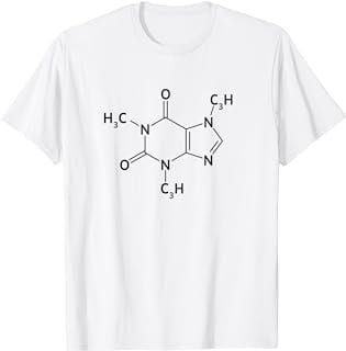 Molecular Structure of Caffeine Chemistry T Shirts for Geeks - Walmart.com