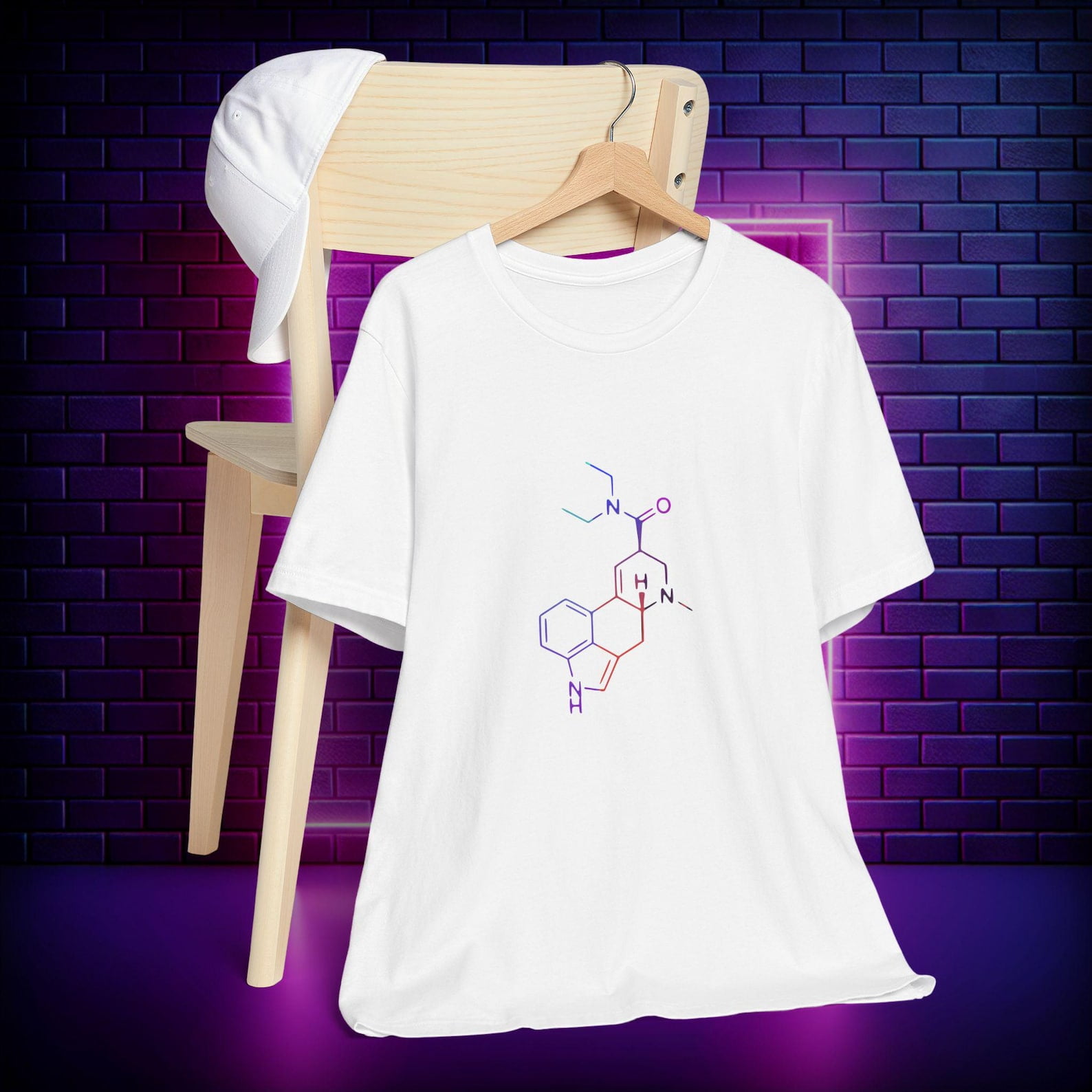 Molecule Line Art Tee, Minimalist Science Chemistry Illustration ...