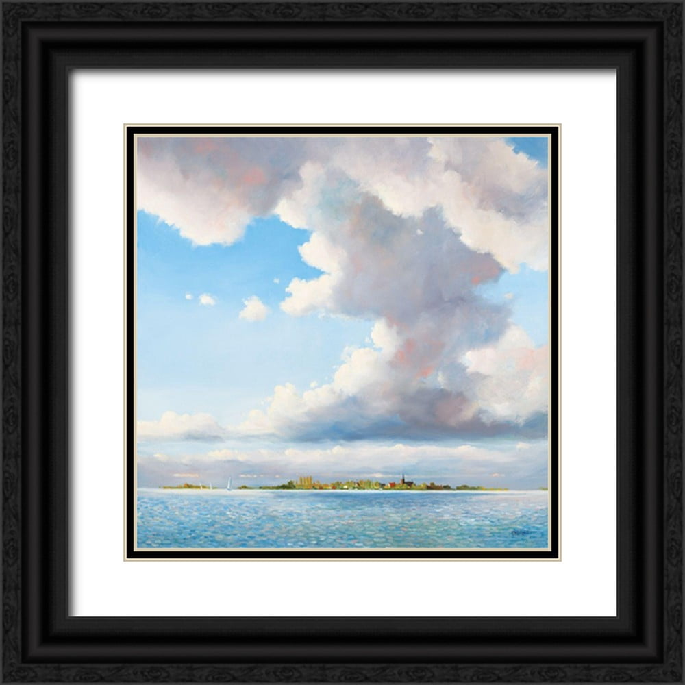 Molenaar, Pieter 15x15 Black Ornate Wood Framed with Double Matting ...