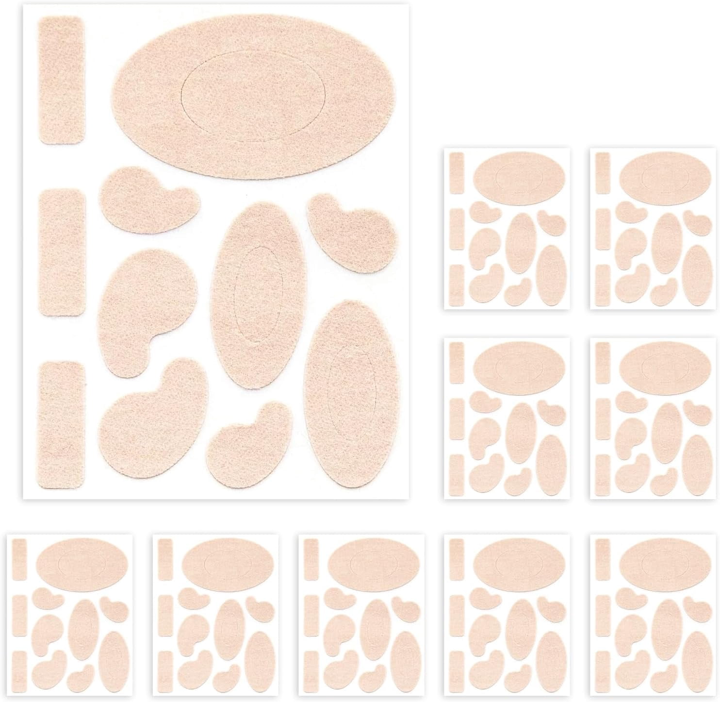 Moleskin Adhesive Pads for Feet - Blister Prevention Padding - 110 ...