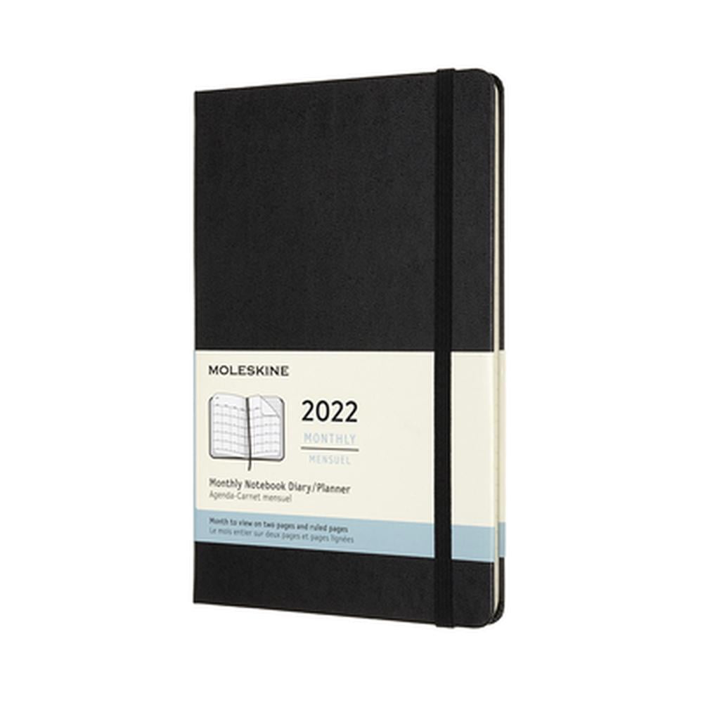 Moleskine 2022 12-month Monthly Large Hardcover Notebook - Walmart.com