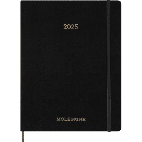 Moleskine 2025 13-Month Essential Planner, Soft Cover, Weekly Vertical ...