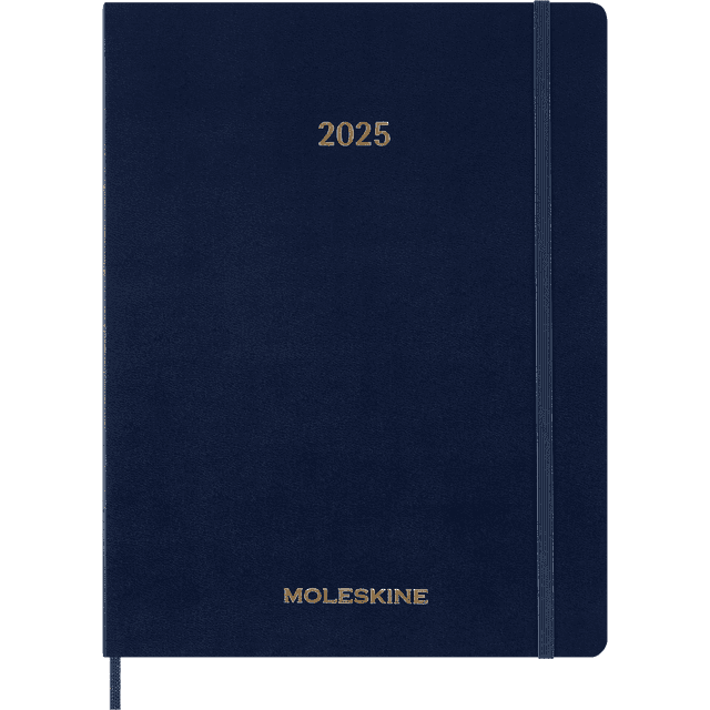 Moleskine 2025 13-Month Essential Planner, Soft Cover, Weekly Vertical ...