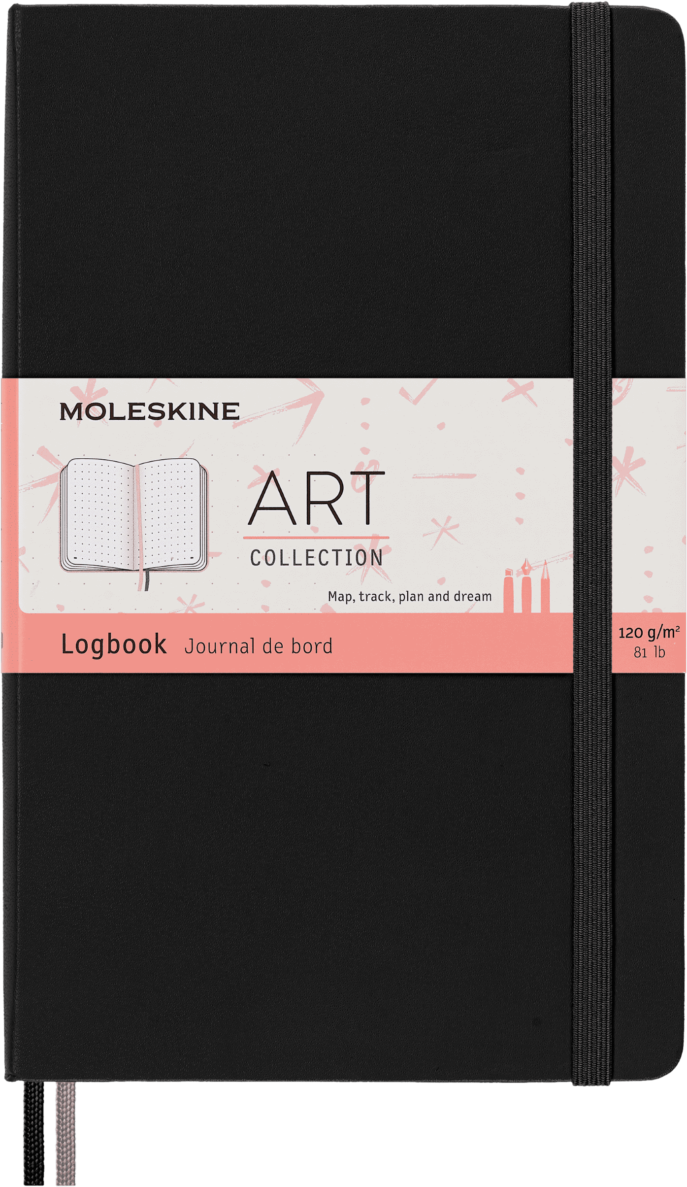 Moleskine Art Logbook Notebook, Hard Cover, Large (5" x 8.25"), Plain ...