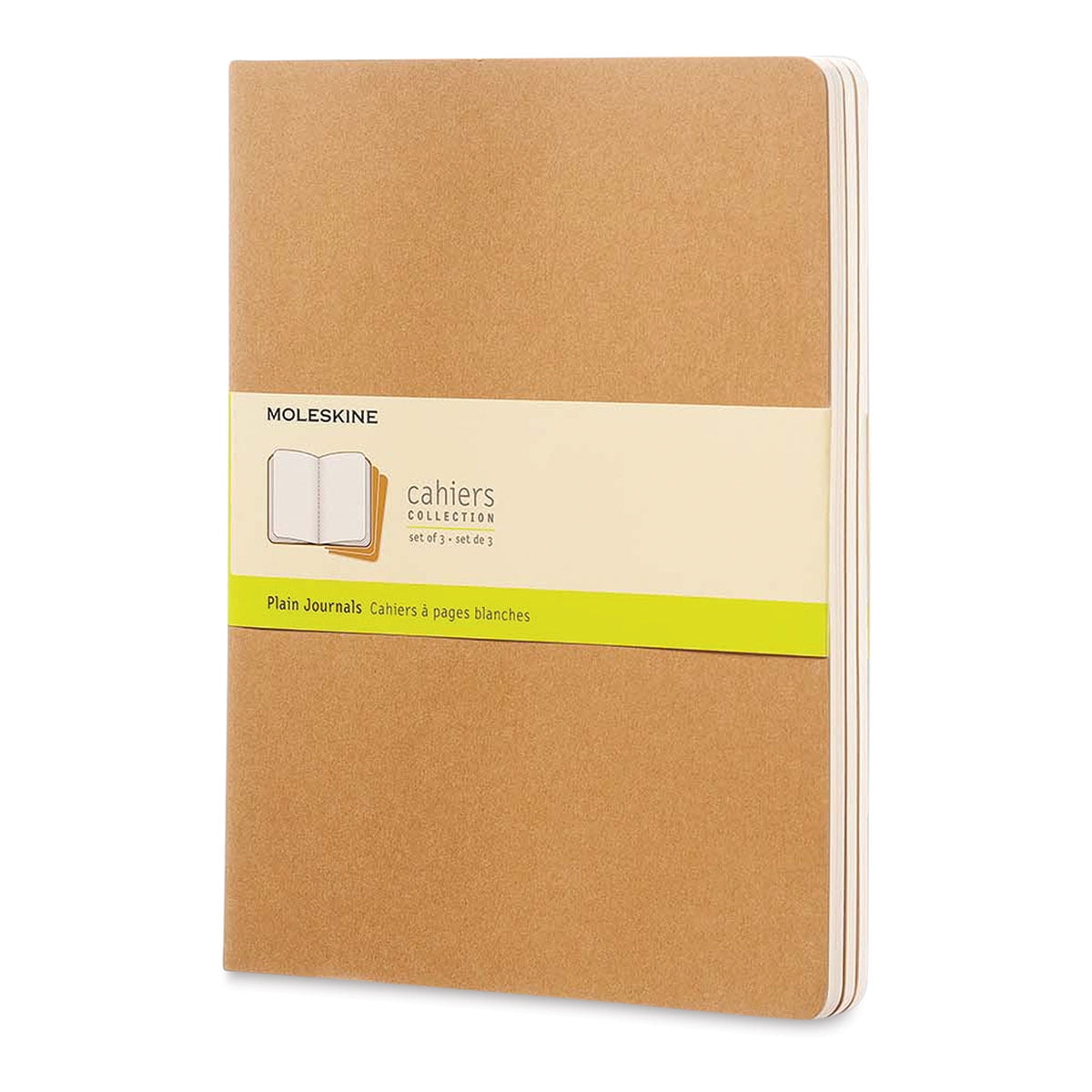 Moleskine Cahier Journals (Set of 3), XL (7.5" X 10"), Plain, Kraft ...