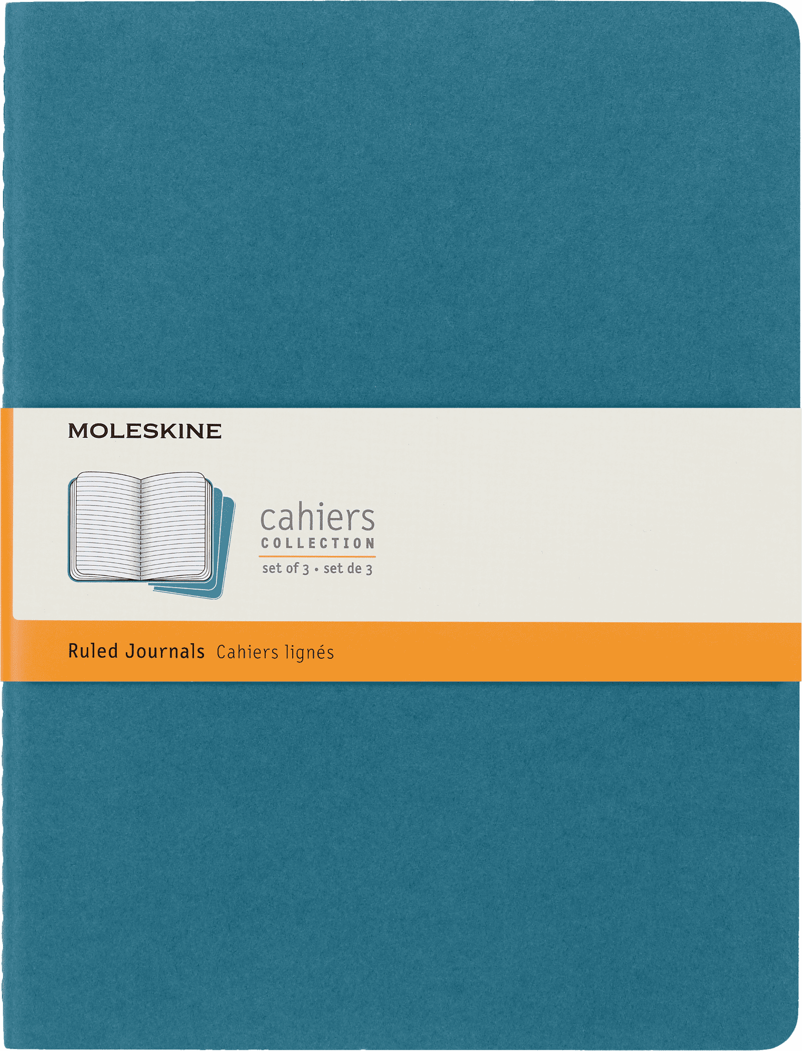 Moleskine Cahier Journals (Set of 3), XL (7.5" x 10"), Ruled, Brisk ...