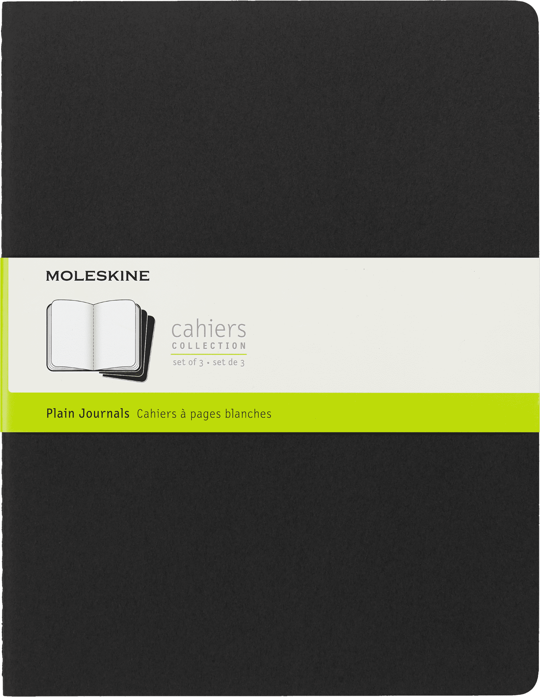 Moleskine Cahier Journals (Set of 3), XXL (8.5" x 11"), Plain, Black ...