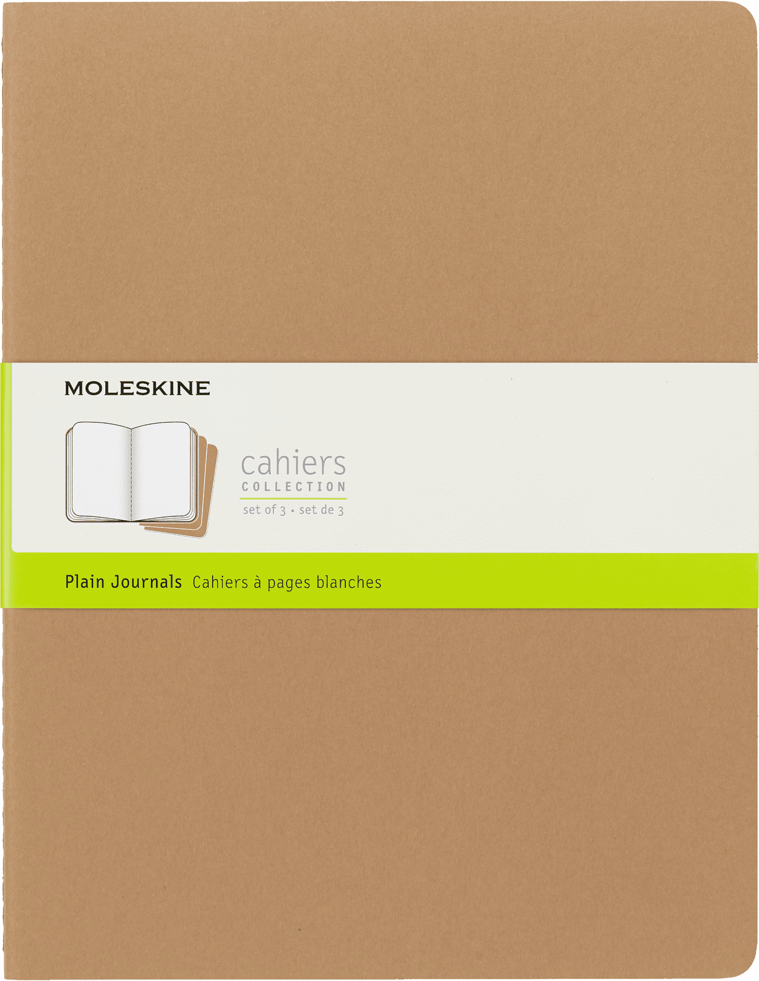 Moleskine Cahier Journals (Set of 3), XXL (8.5" x 11"), Plain, Kraft ...