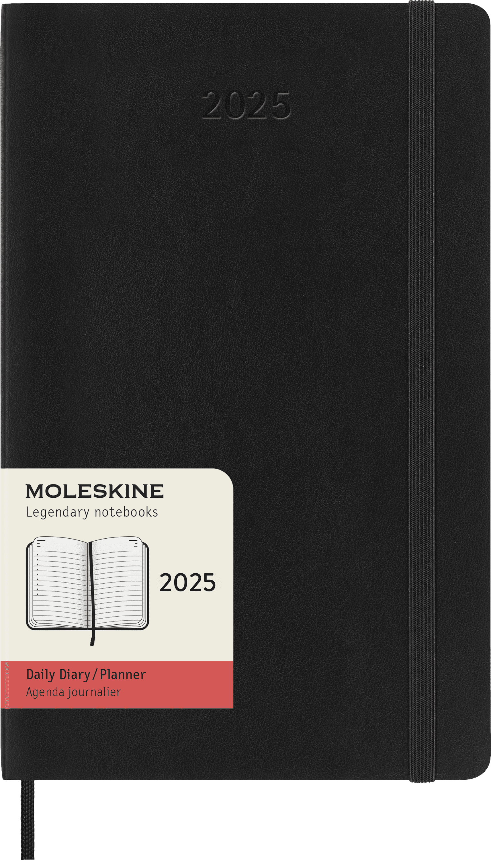 Moleskine Classic 12 Month 2025 Daily Planner, Soft Cover, Large (5" x ...