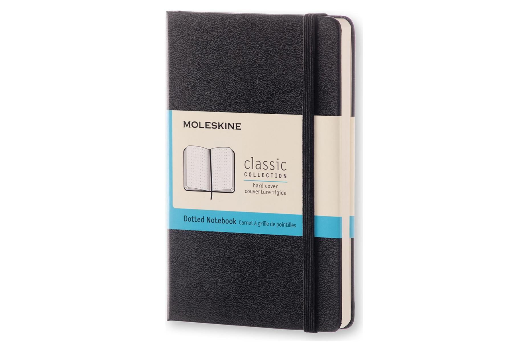 Moleskine Classic Dotted Pocket Notebook, Hard Cover, Black, 192 Pages ...