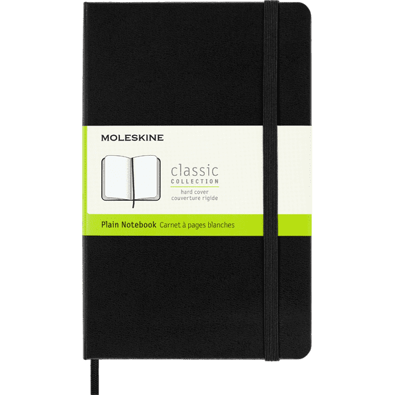 Moleskine Classic Notebook, Hard Cover, Medium 4.5 x 7 Inches, Plain ...