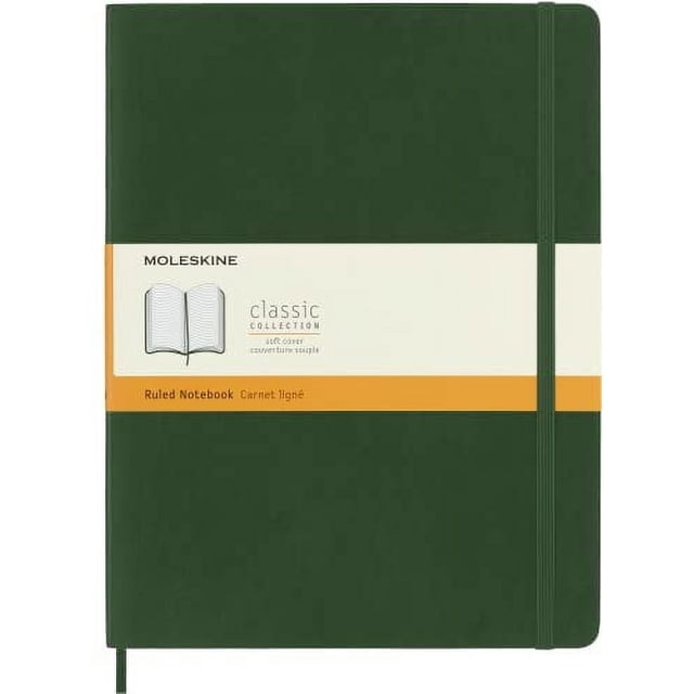 Moleskine Classic Notebook, Soft Cover, XL (7.5" x 9.5") Ruled/Lined ...