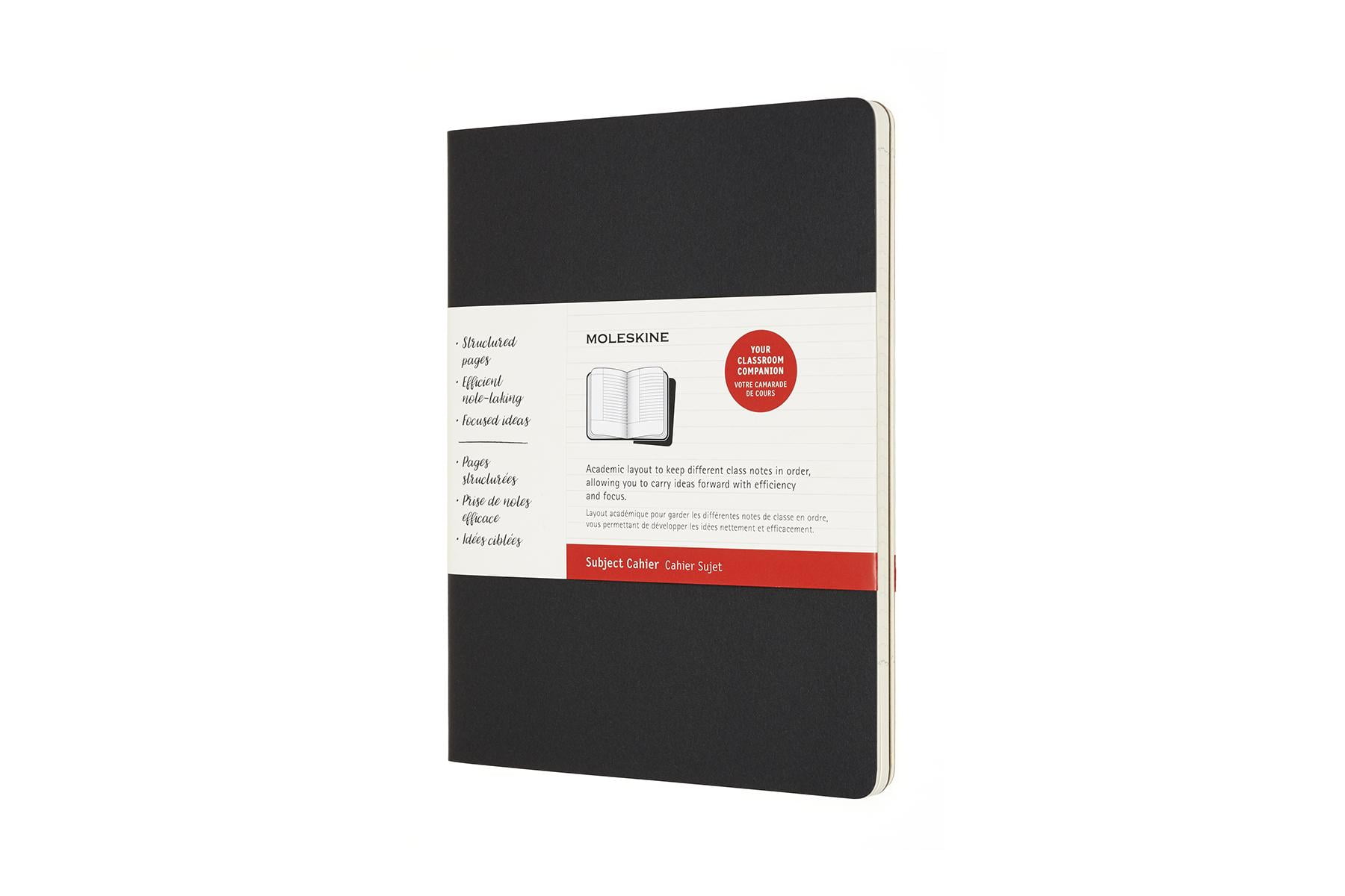 Moleskine Subject Journal, Black & Kraft Brown, 7.5in x 9.75in, 160 ...
