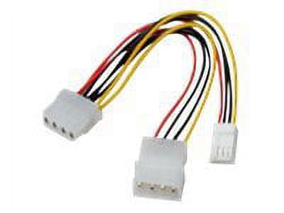 Molex 4-Pin to Molex 4-Pin and Floppy Disk Drive Power Cable - Walmart.com