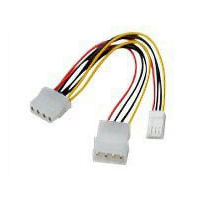 Molex 4-Pin to Molex 4-Pin and Floppy Disk Drive Power Cable - Walmart.com