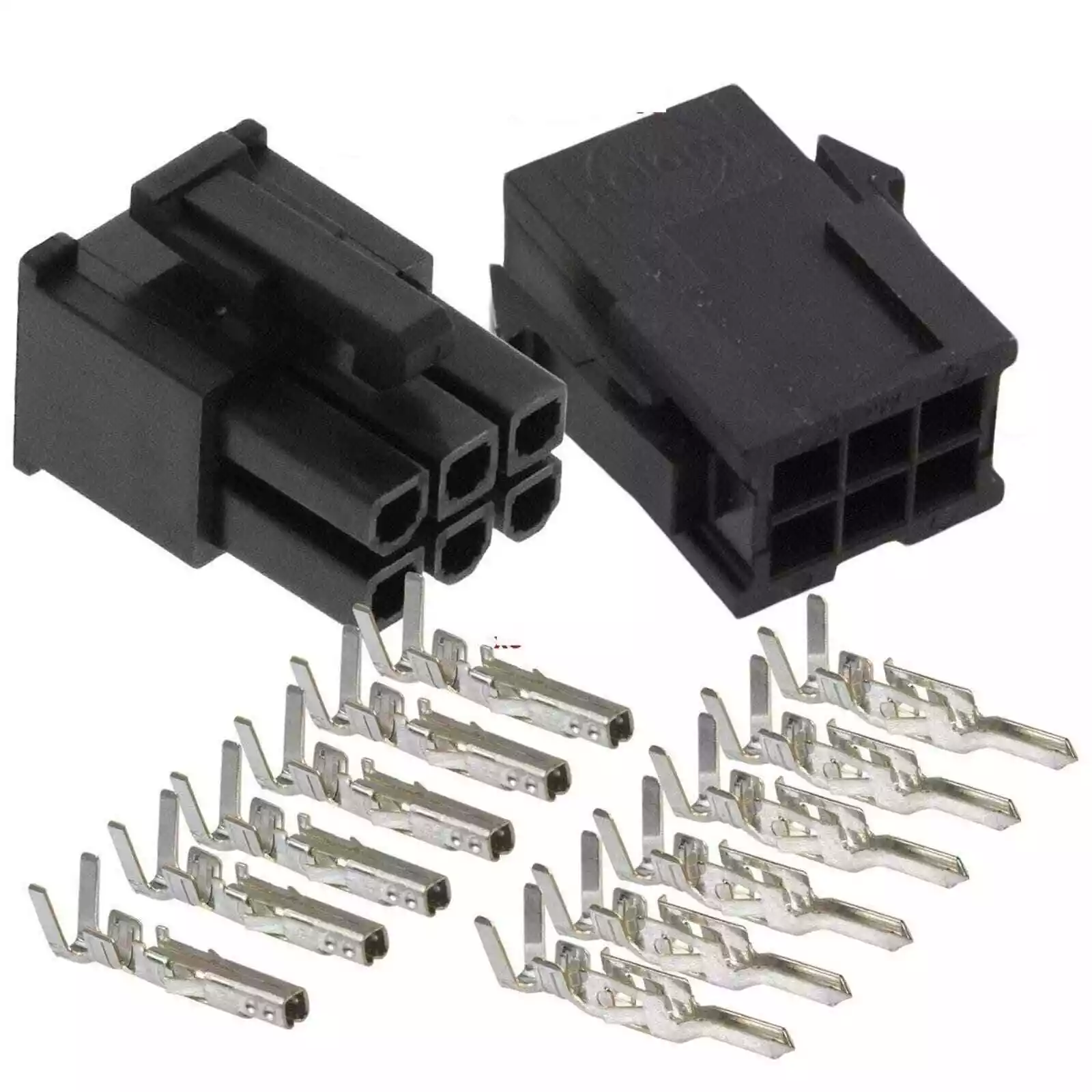 Molex 6-Pin Black Connector AWG Pin Mini-Fit Jr (20 Set) 40 Total - Walmart.com